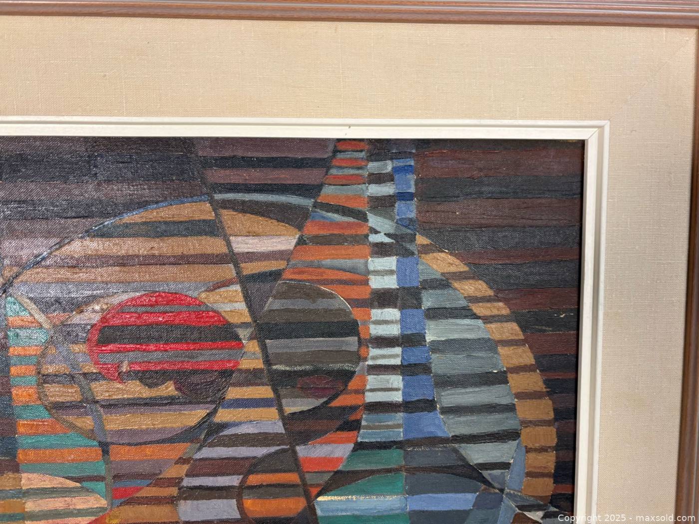 DeGRAFF signed oil abstract painting on board | Maxsold