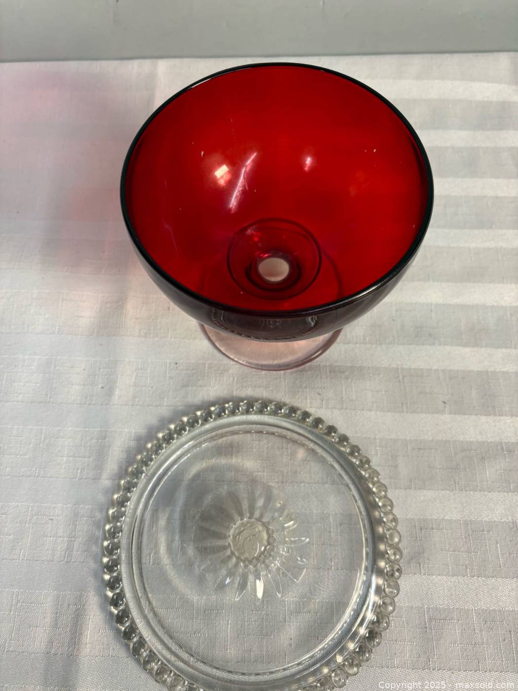 Ruby red flashed glassware collection | Maxsold