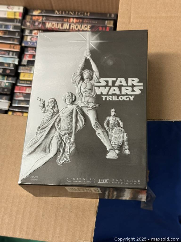 Star Wars Trilogy DVD Box Set With 56 Additional Movie DVDs | Maxsold