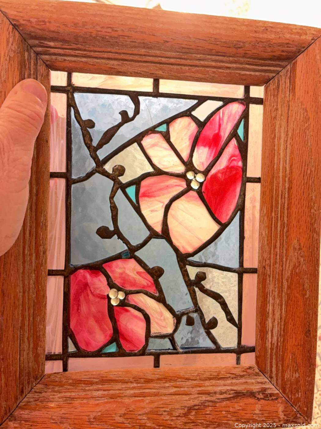 Stained glass panel, signed art print, soaps, towels, vases, baskets ...