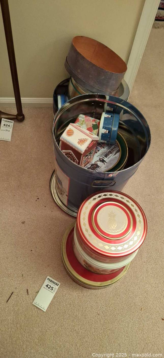 Decorative metal tins and gift boxes | Maxsold