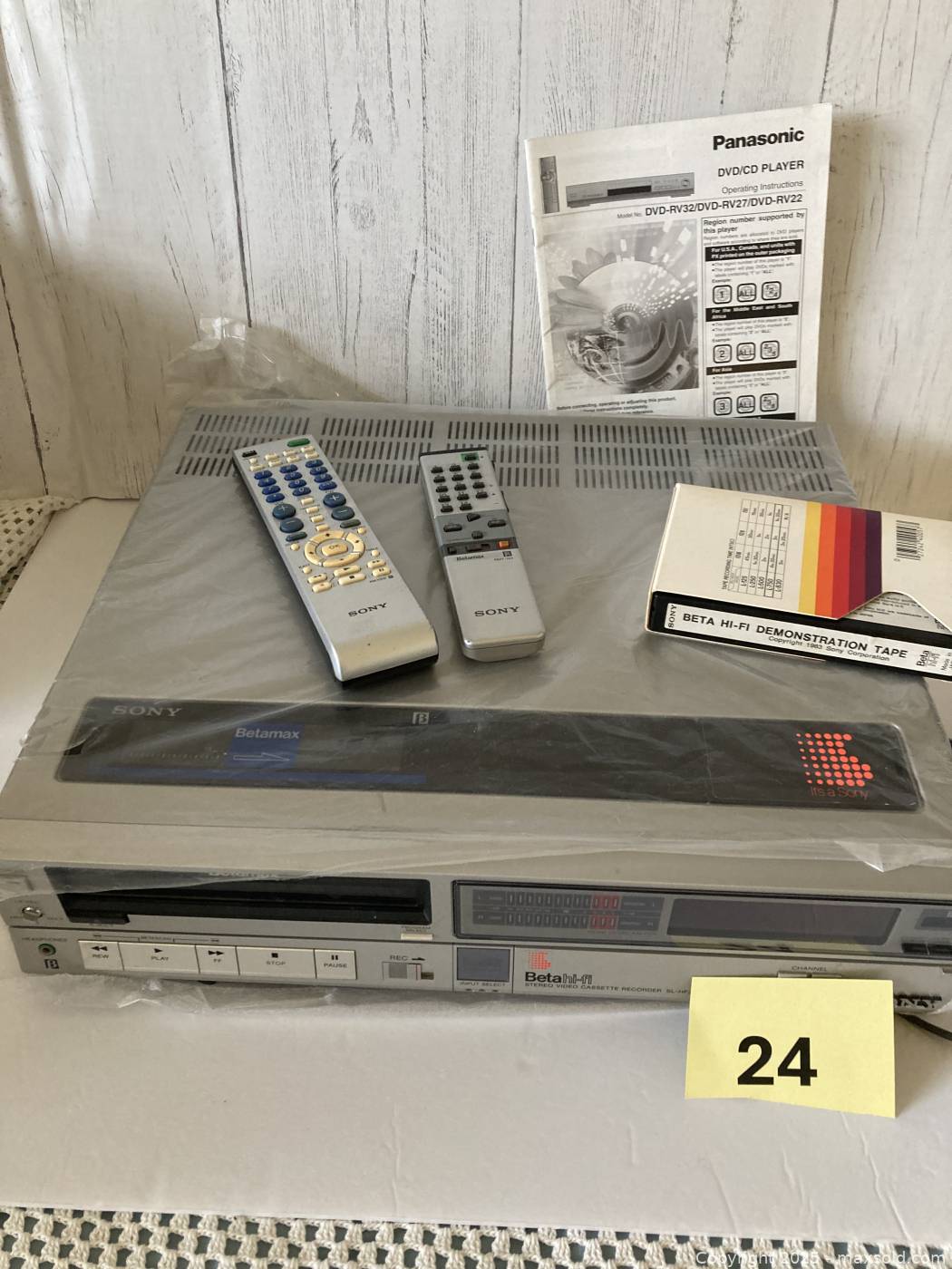 Sony Betamax VCR with 2 Remotes & Tape | Maxsold