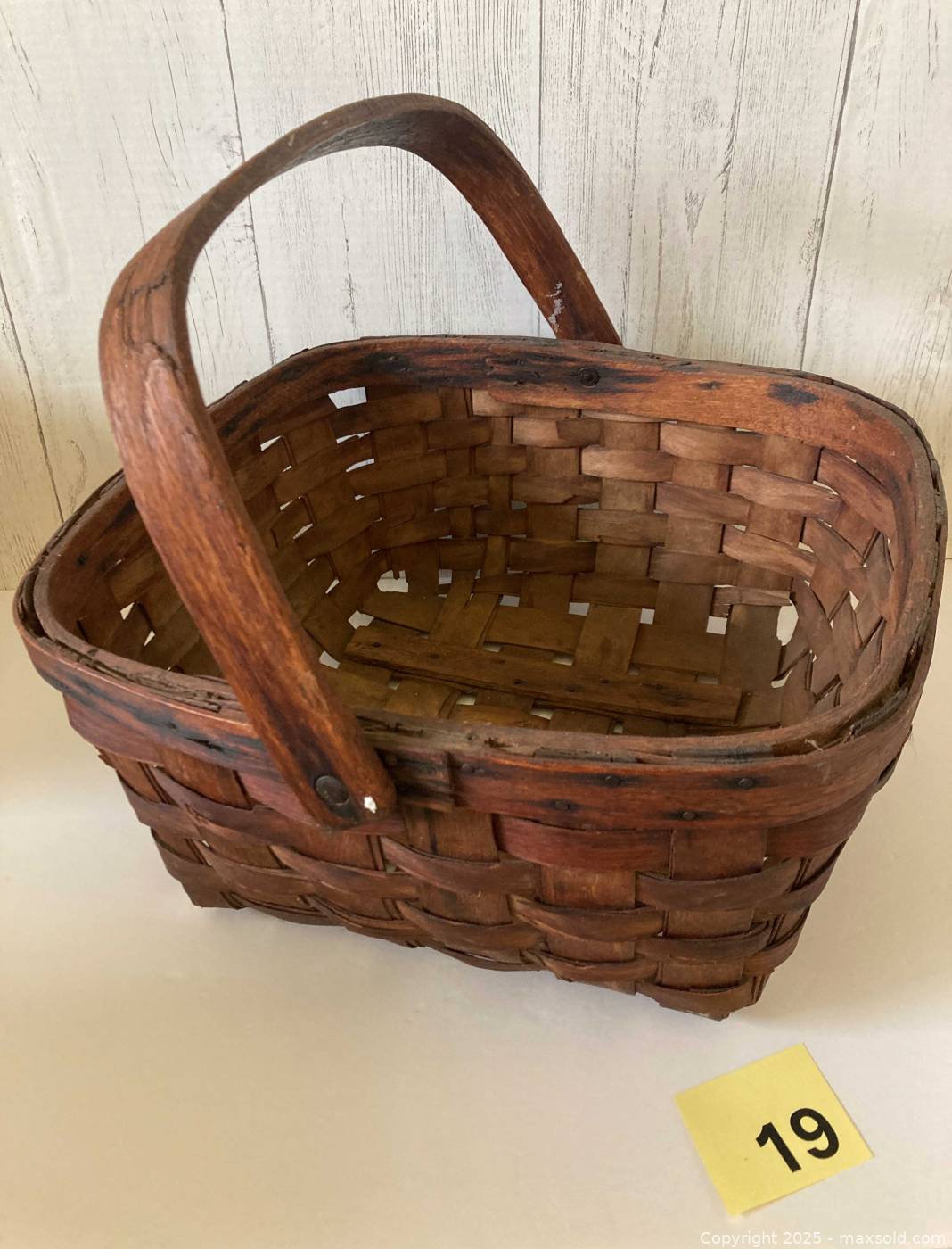 Hand-Woven Oak Splint Market Basket | Maxsold