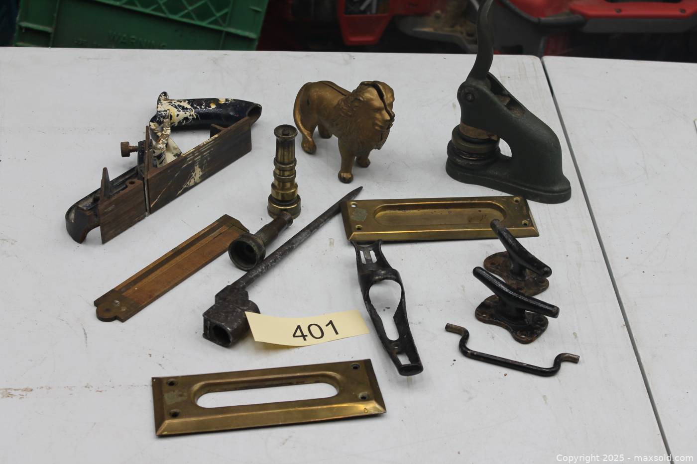 Mixed Vintage Metal Hardware and Seal Press | Maxsold