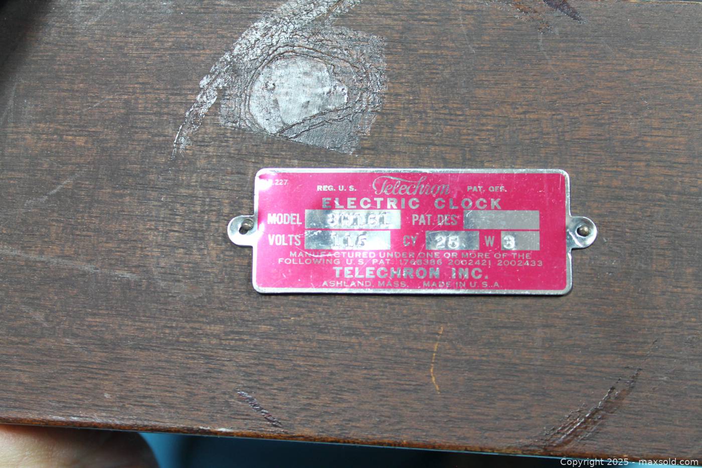 Telechron Model 8F07 Electric Mantel Clock 1950-53 | Maxsold