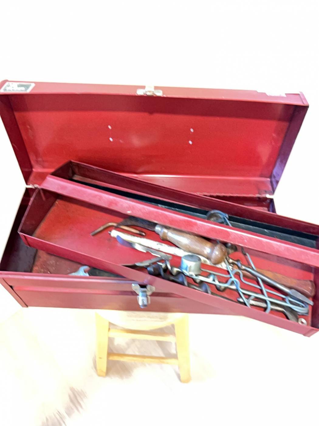 My Buddy red metal toolbox with hand tools | Maxsold