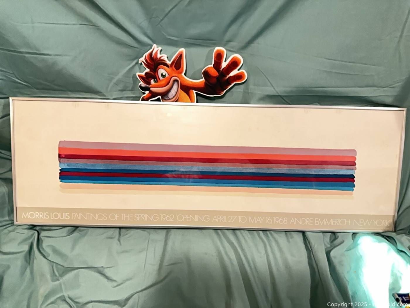 Framed 1962 Morris Louis "Paintings of the Spring" exhibition poster ...