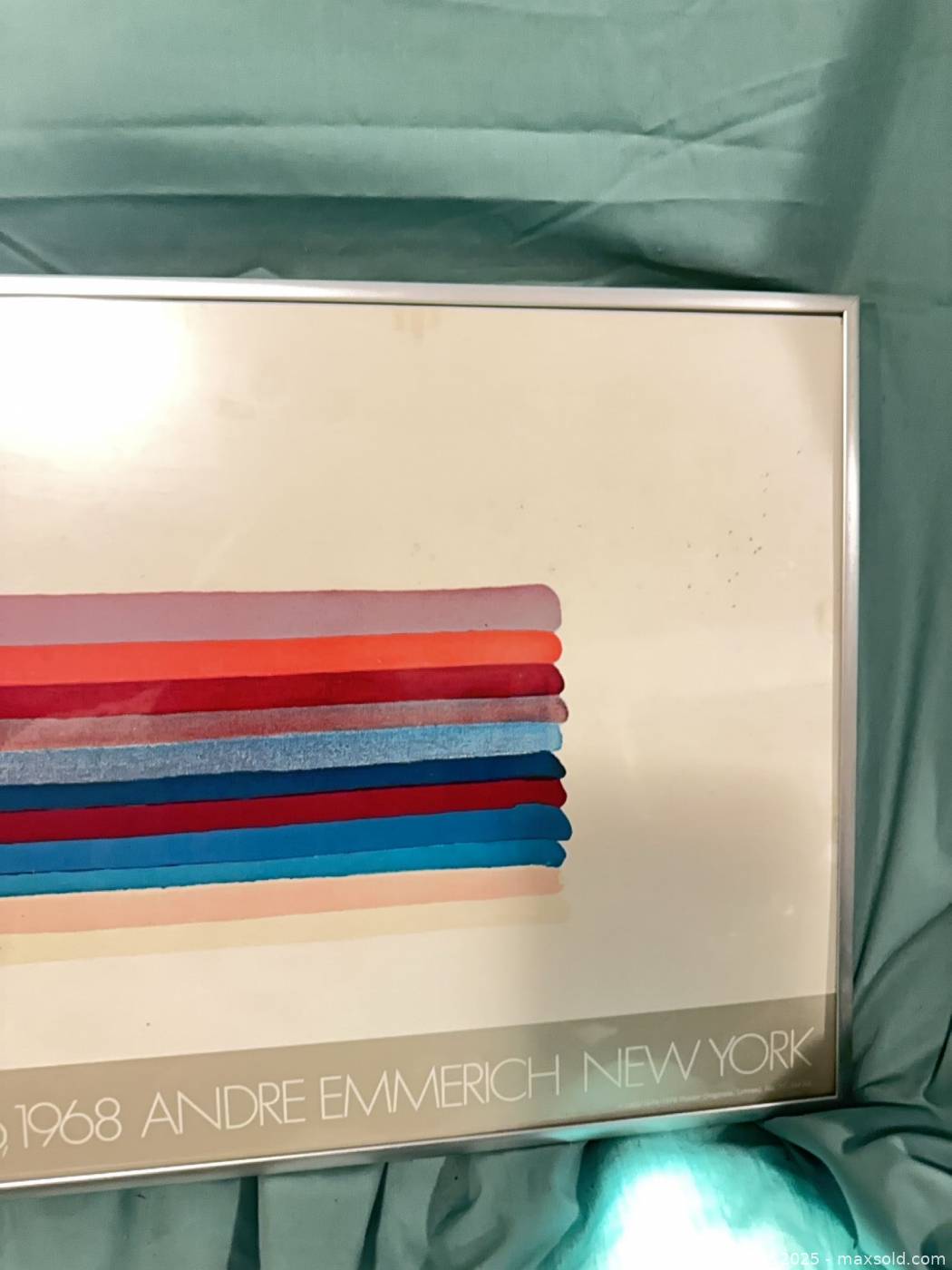 Framed 1962 Morris Louis "Paintings of the Spring" exhibition poster ...