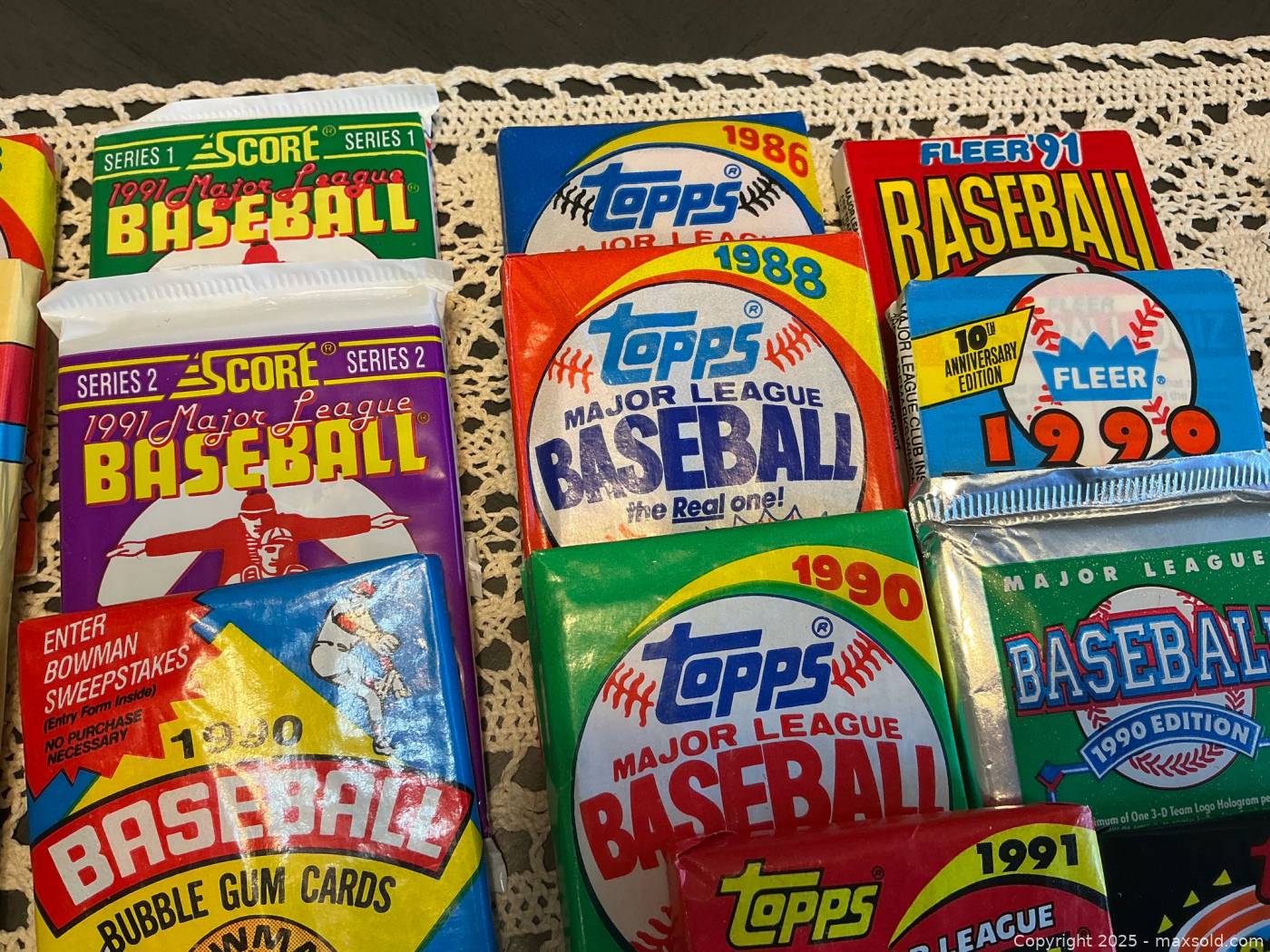 21 Sealed Baseball Card Packs, 1986-1992 | Maxsold