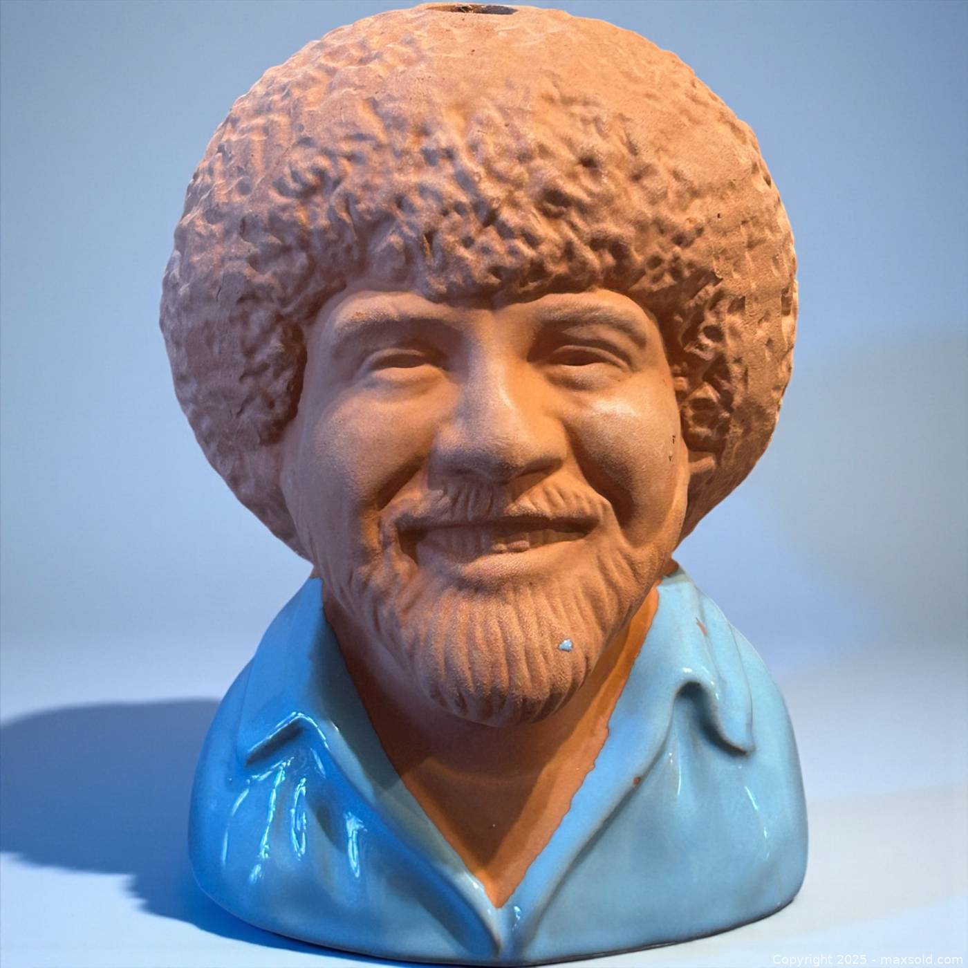 Bob Ross Chia Pet terracotta planter | Maxsold