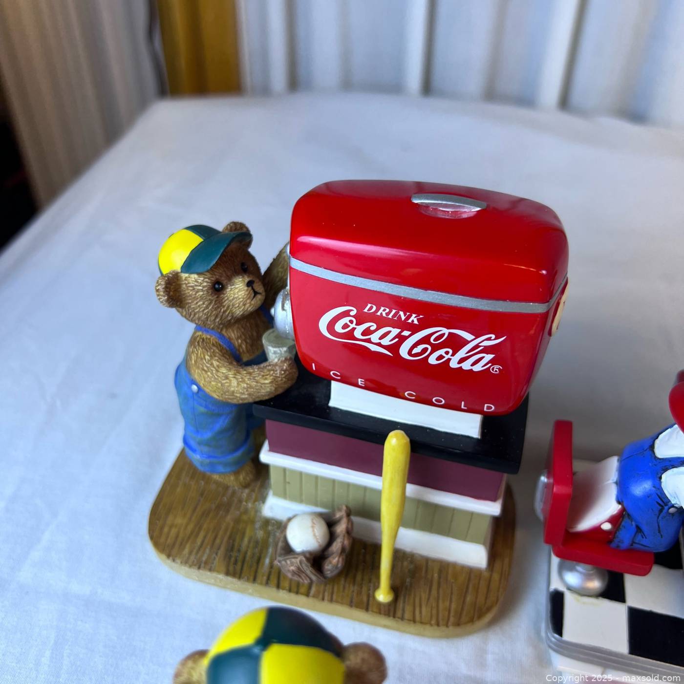 Vintage Coca-Cola numbered bear figurines with COAs | Maxsold