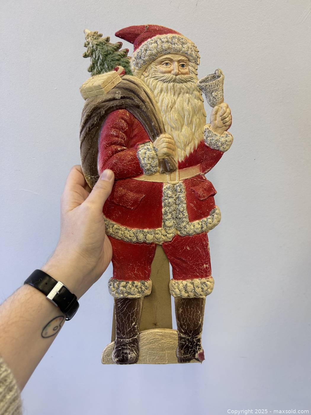 Embossed German Die-cut Cardboard Santa Decoration | Maxsold