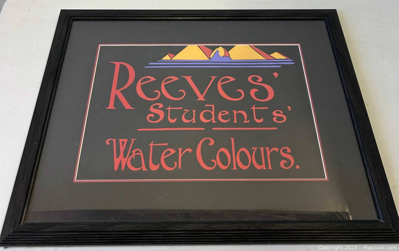 Reeves Students' Water Colours framed advertising sign 21" x 16" | Maxsold