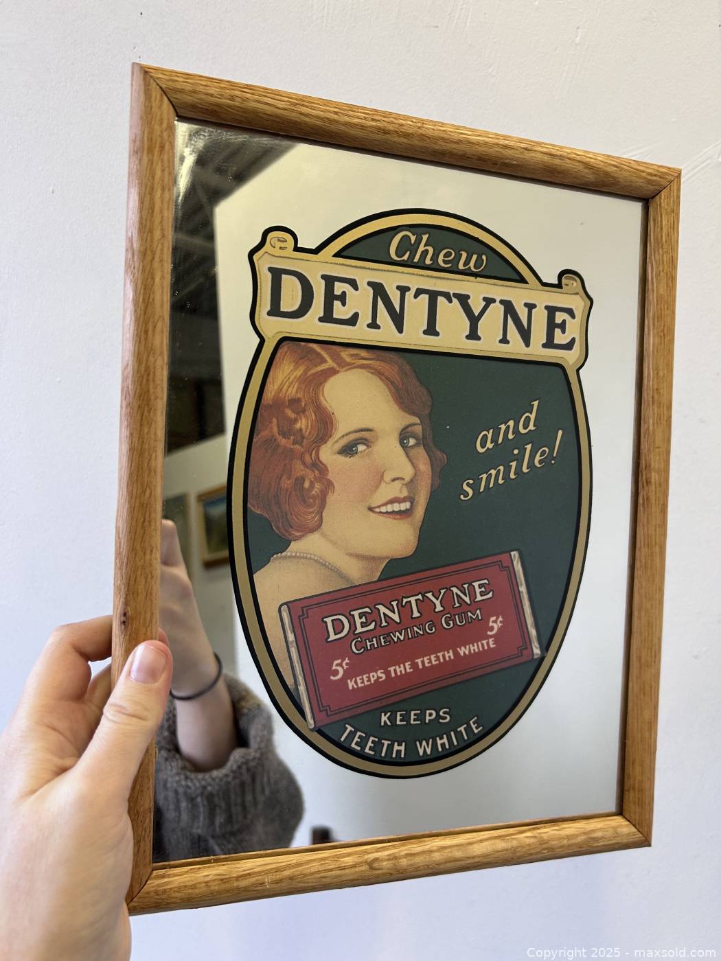 Dentyne chewing gum advertising mirror 13" x 10" | Maxsold