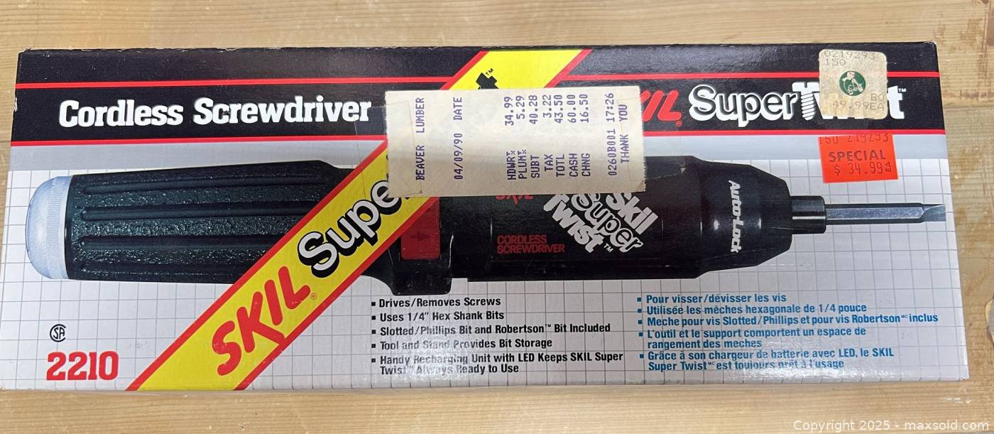 Skil Super Twist cordless reversing screwdriver model 2210 | Maxsold