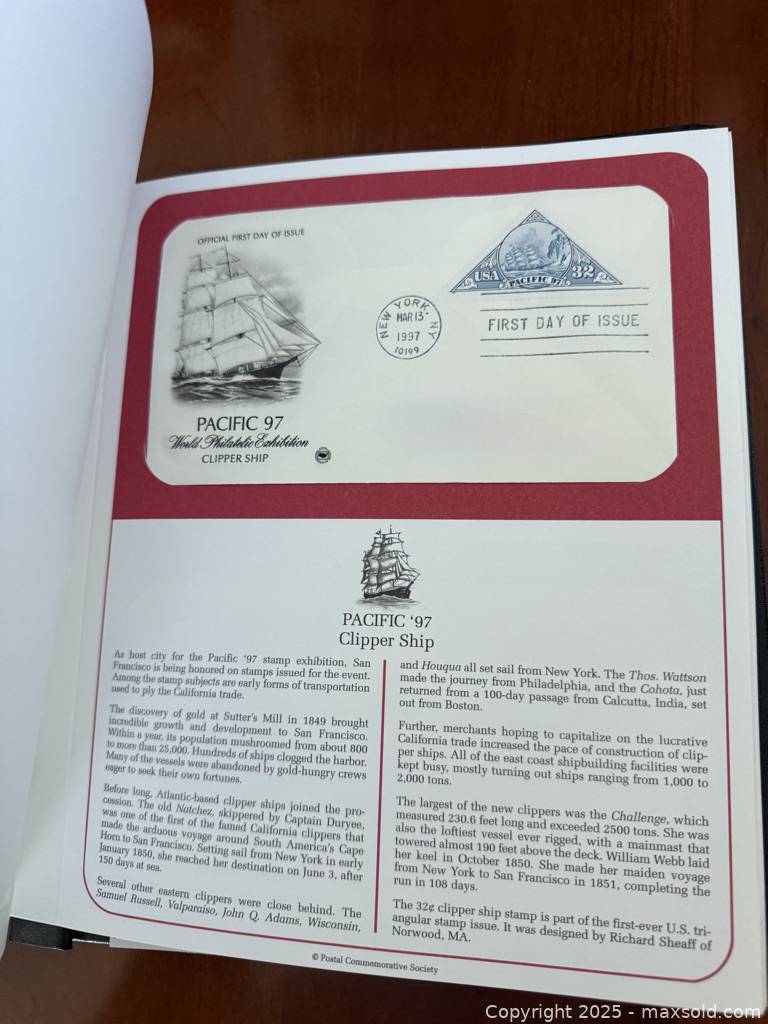 Postal Commemorative Society U.S. First Day Covers Album 1996-1997 ...