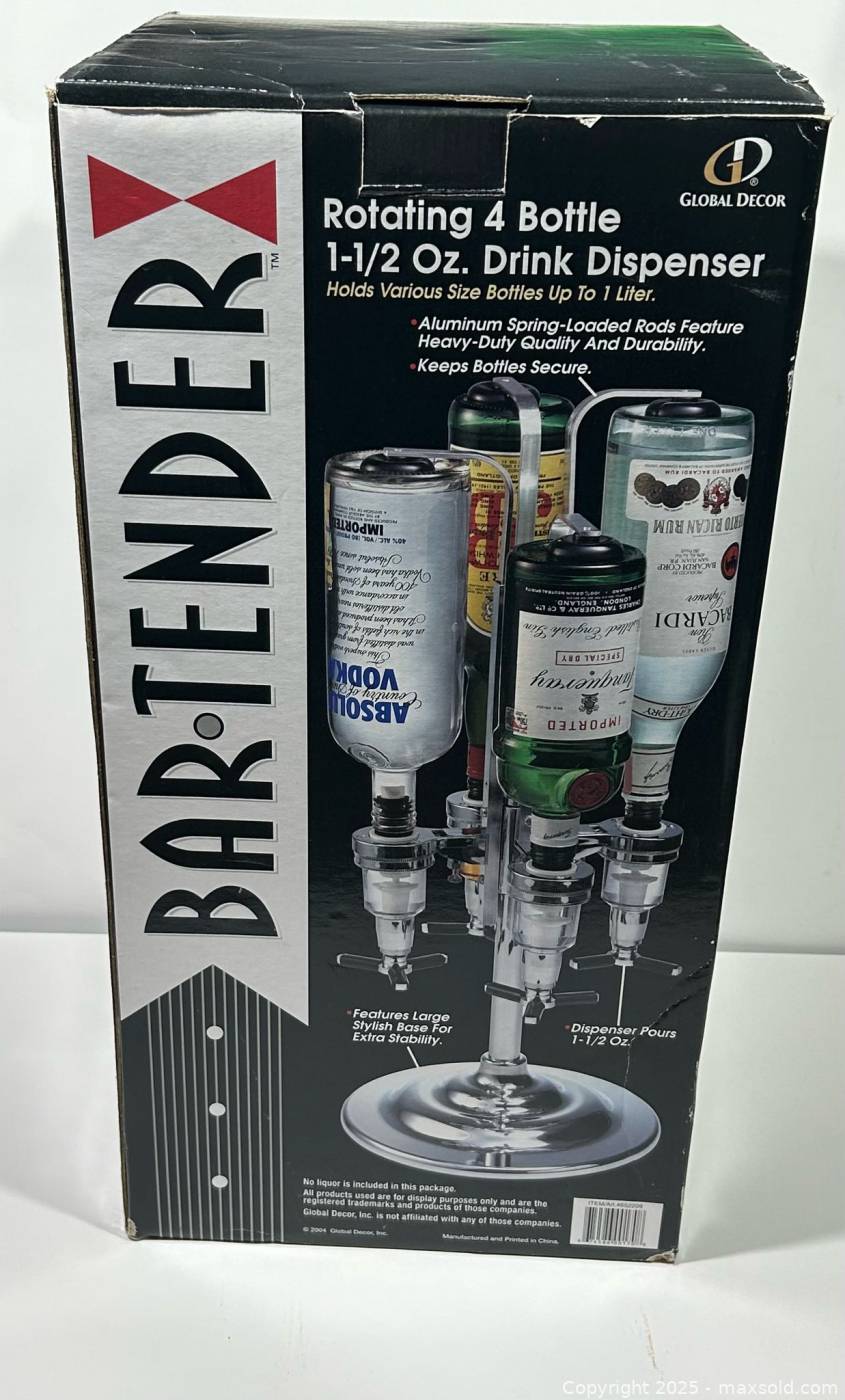 Bartender Rotating 4-Bottle Drink Dispenser | Maxsold