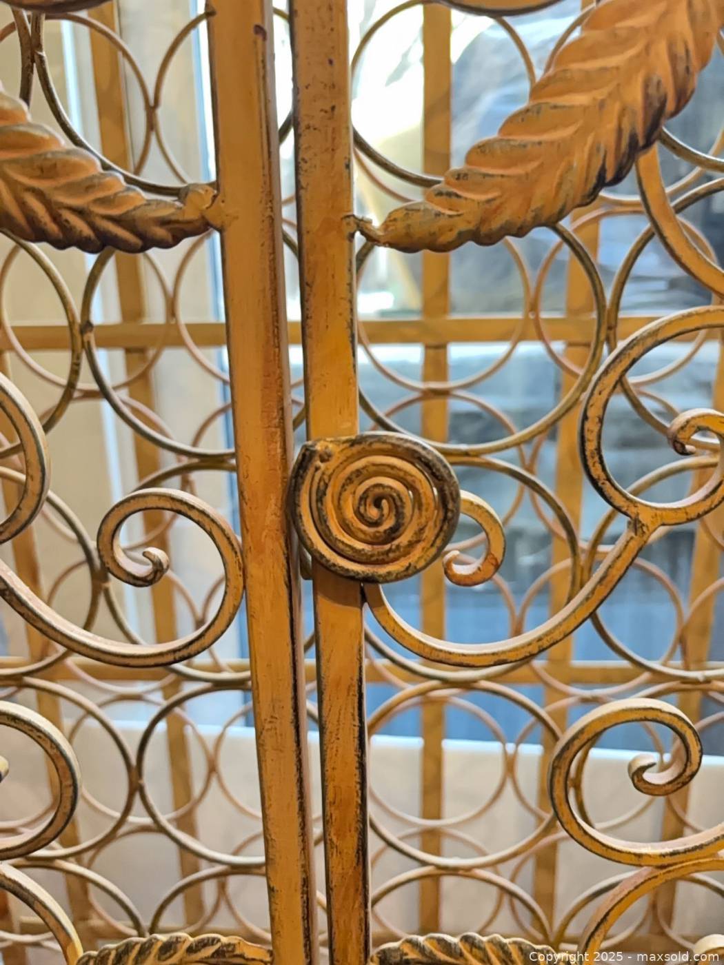 Gold Painted Wrought Iron Wine Cage, Brookstone Opener, Corkcicle Cup ...