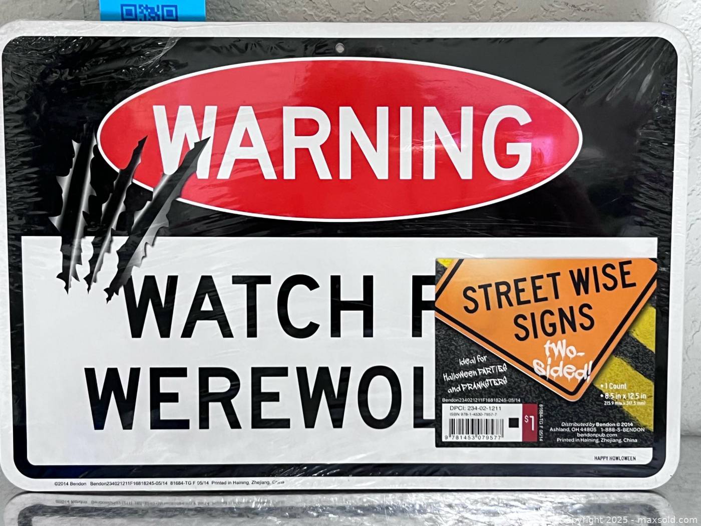 Double-sided “Watch For” warning sign | Maxsold