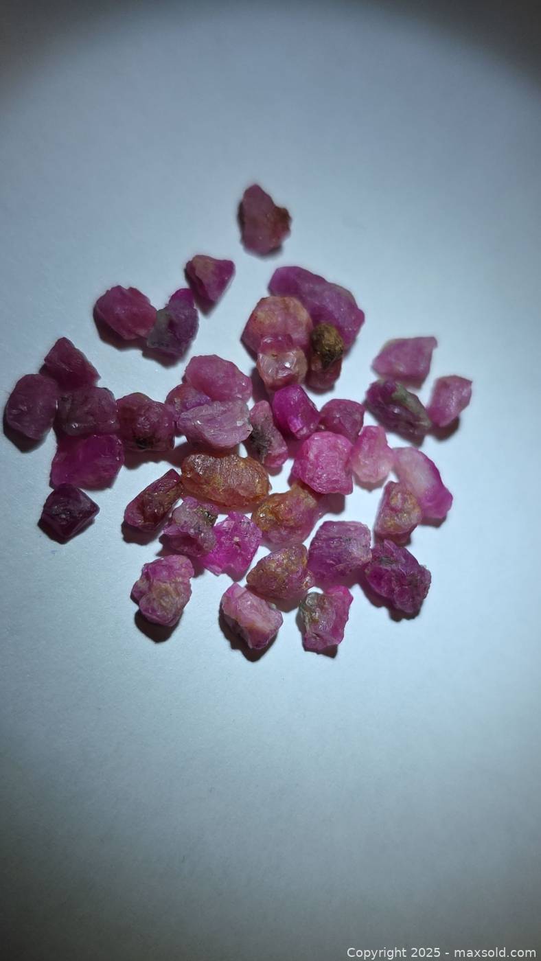 Natural untreated Tanzanian ruby crystal lot | Maxsold