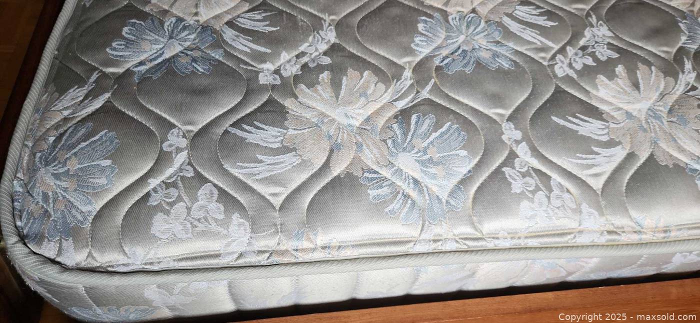 Cream Floral Quilted Mattress Approx. Queen | Maxsold