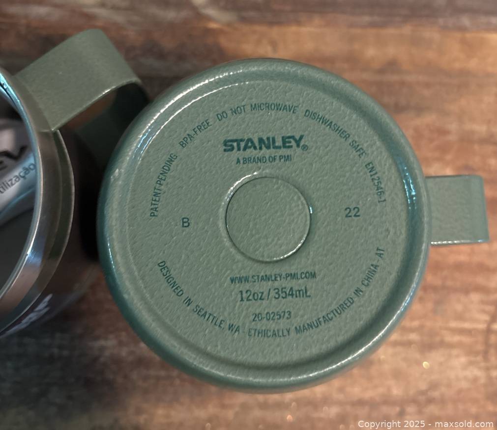 2 Stanley 12 oz insulated camp mugs new | Maxsold
