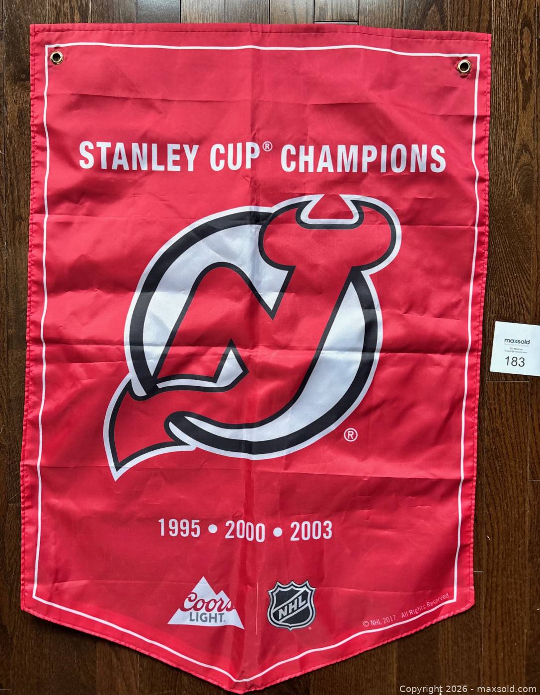 New Jersey Devils Stanley Cup banner | Maxsold