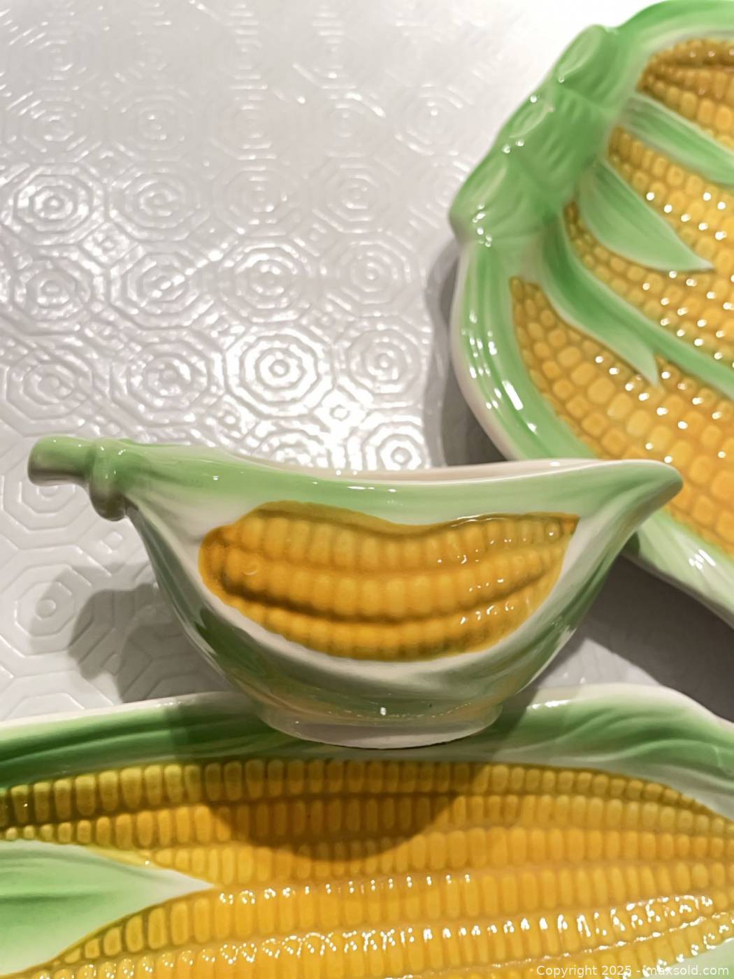 Vintage Japanese Corn Motif Ceramic Serving Set, 6 Pieces | Maxsold