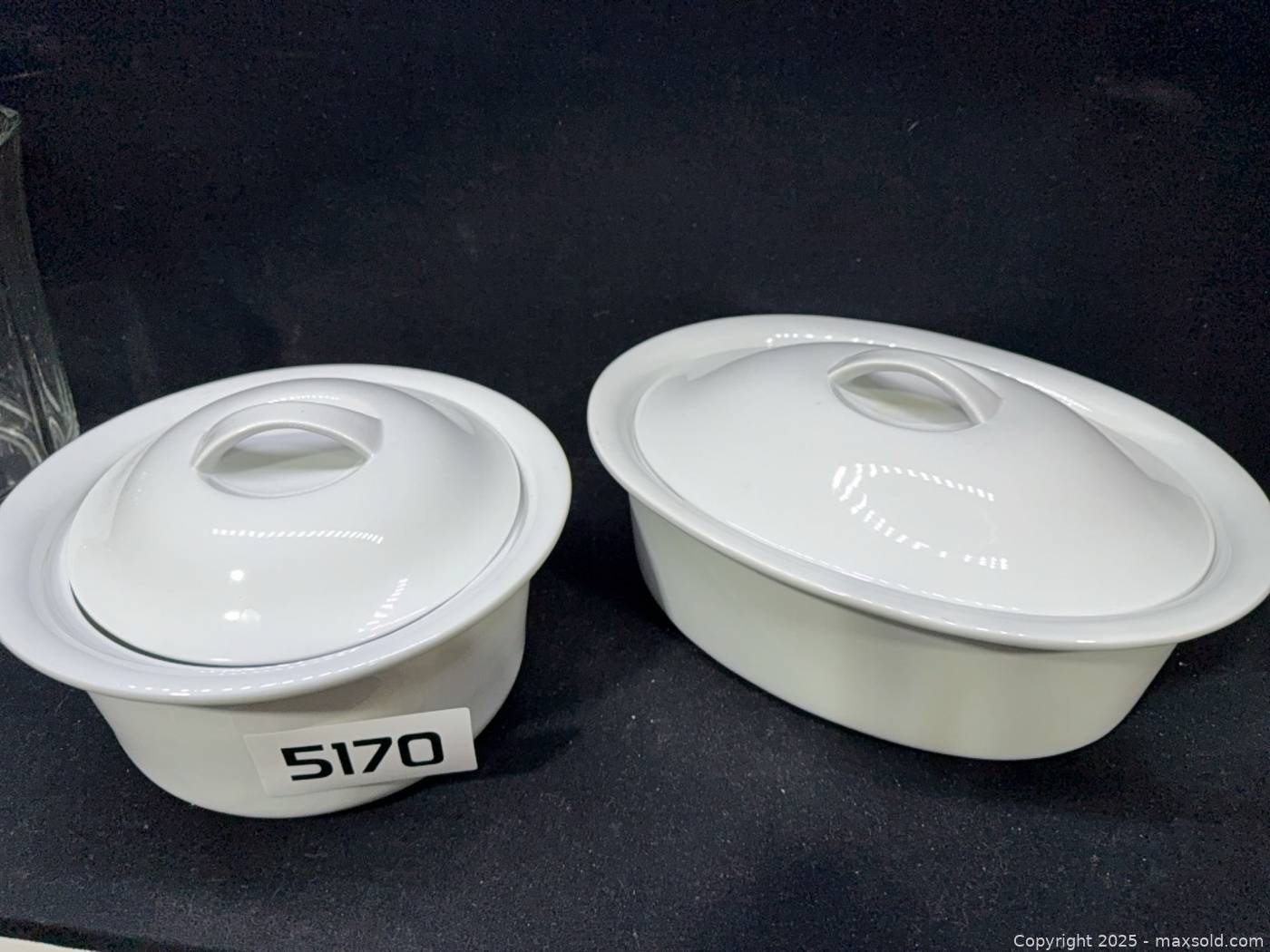 Crate & Barrel Spal Porcelain Covered Bowls | Maxsold