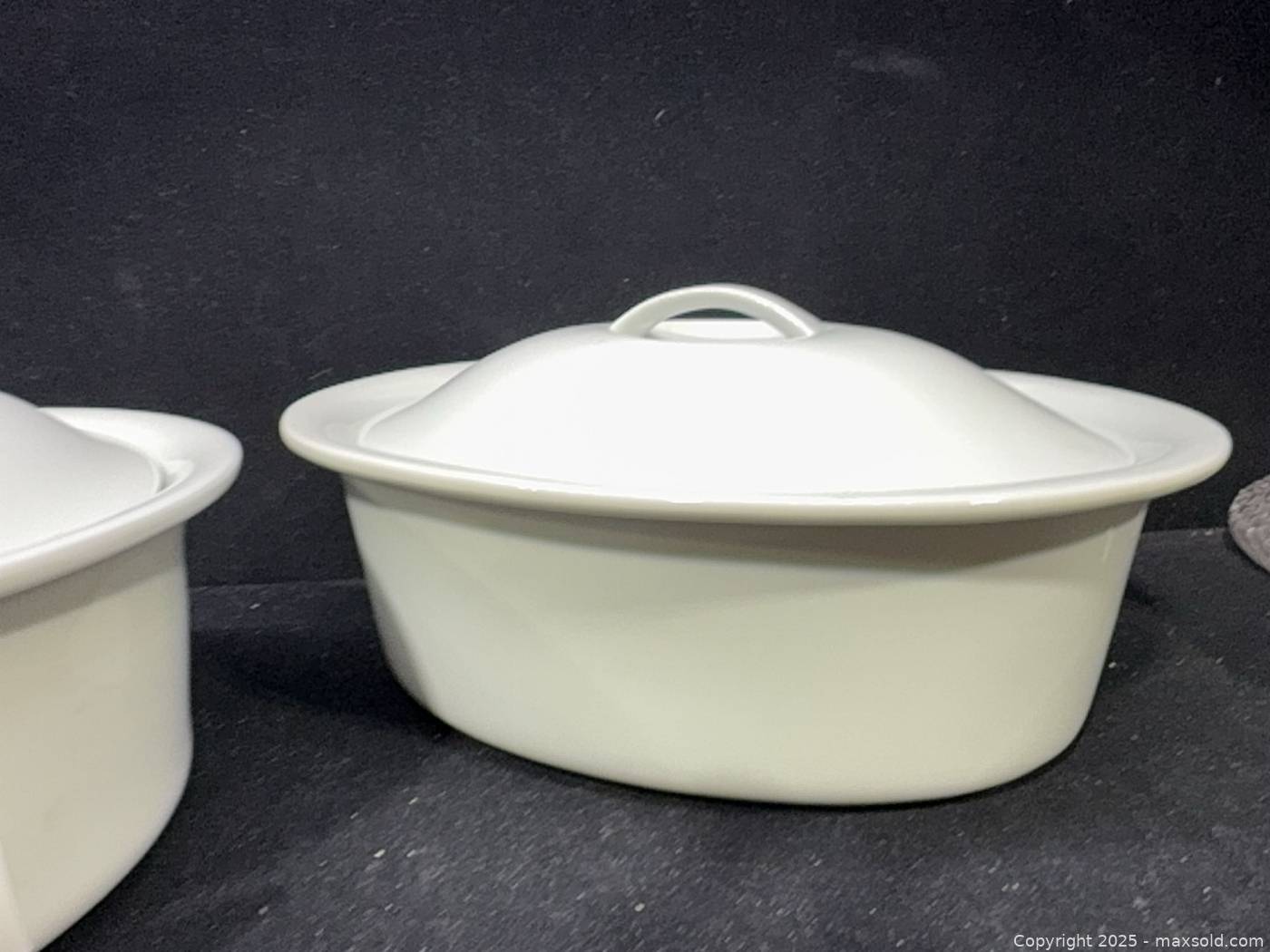 Crate & Barrel Spal Porcelain Covered Bowls | Maxsold