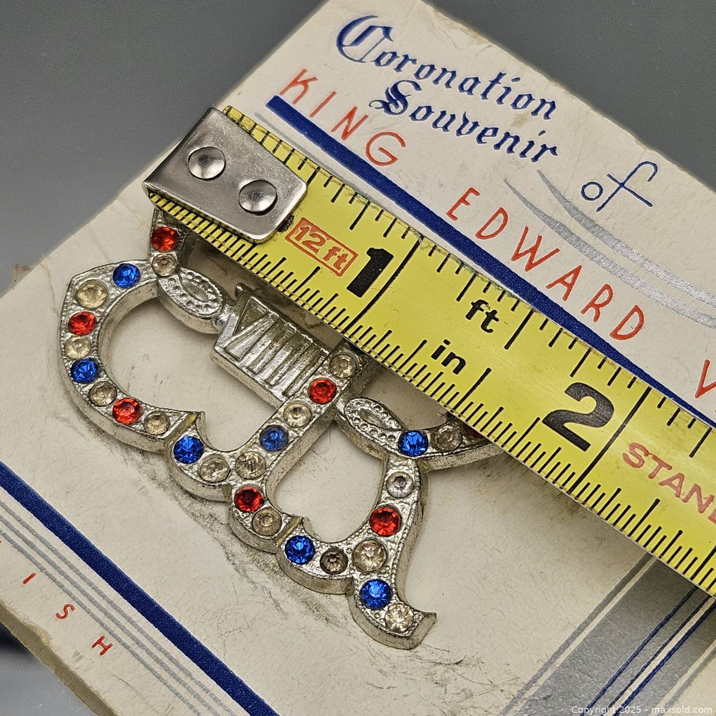 King Edward VIII 1937 Coronation rhinestone brooch | Maxsold