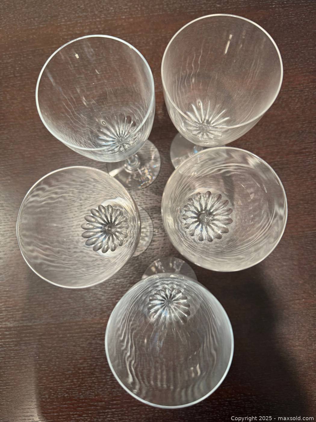 Orrefors Prelude crystal white wine glasses, 5 | Maxsold
