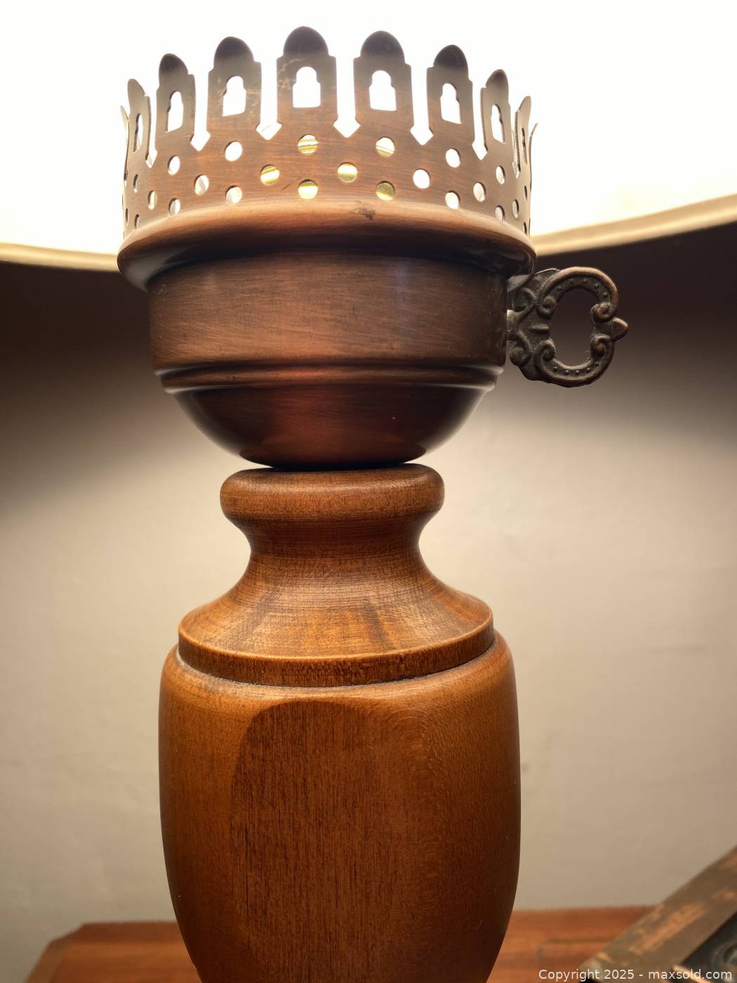 Hand Turned Solid Wood Table Lamp | Maxsold
