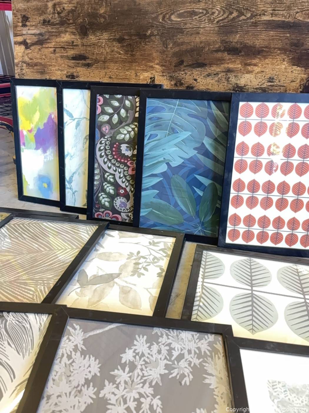 16 black-framed art prints | Maxsold