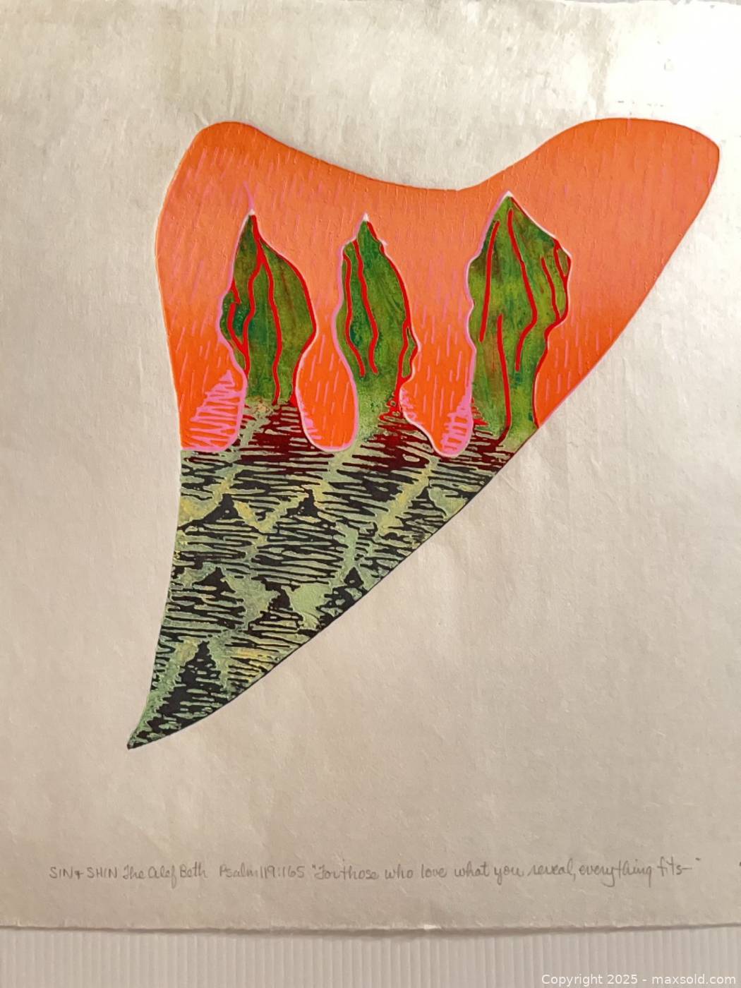 M. Hazelgrove hand-pulled linocut art print 2/15 | Maxsold