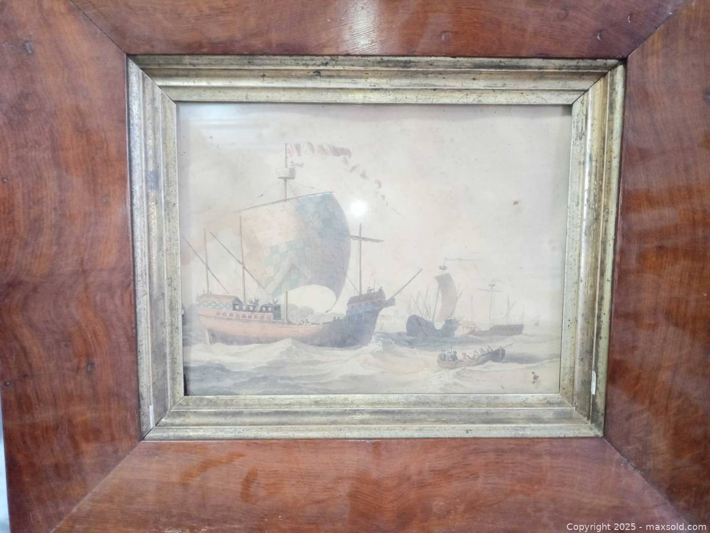 Framed etching “Ships of the Reign of King Edward IV” 1482 | Maxsold
