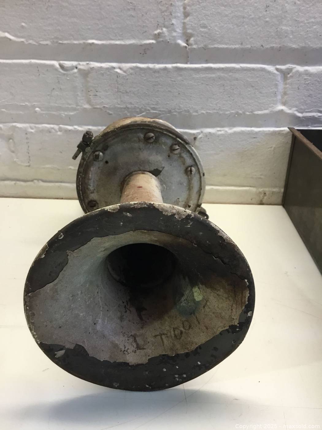 Antique Siren And Vintage Metal Parts Bin | Maxsold