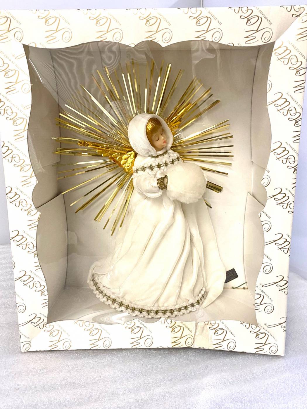 Koestel West Germany Velvet Angel Tree Topper | Maxsold
