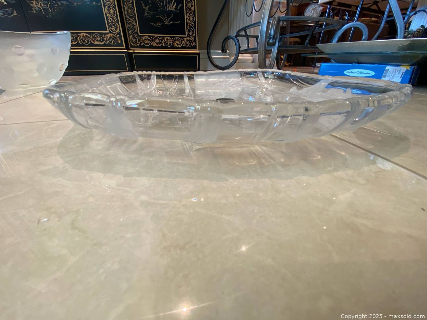 Frosted And Clear Glass Kitchenware And Stainless Trays | Maxsold