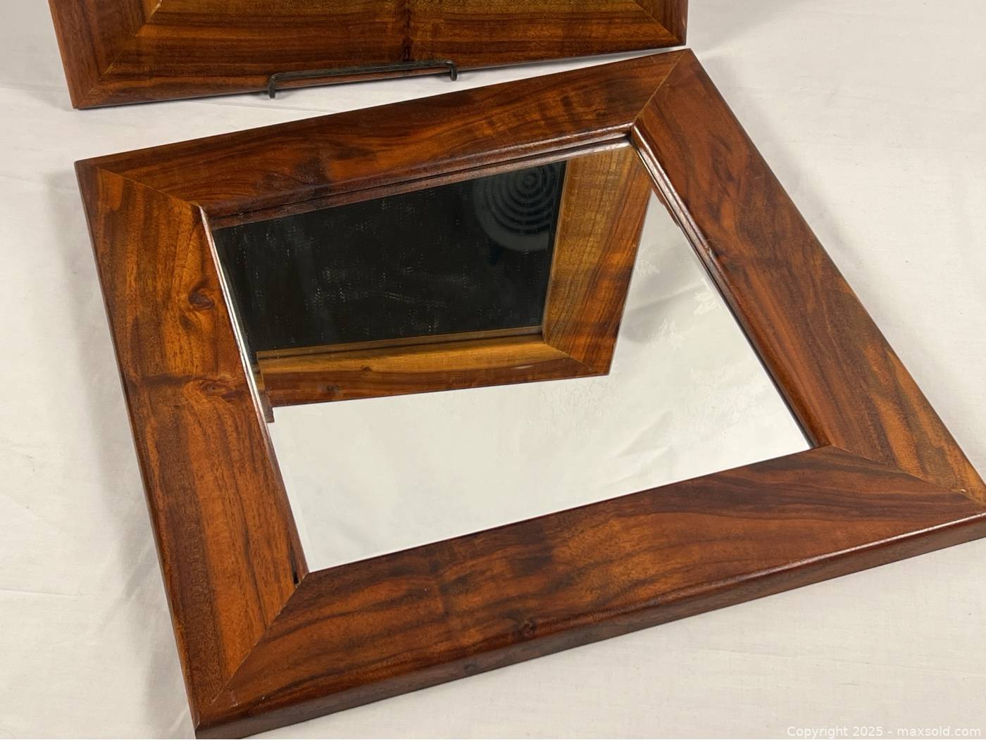 Matching 17.5" Square Wood Framed Mirrors | Maxsold
