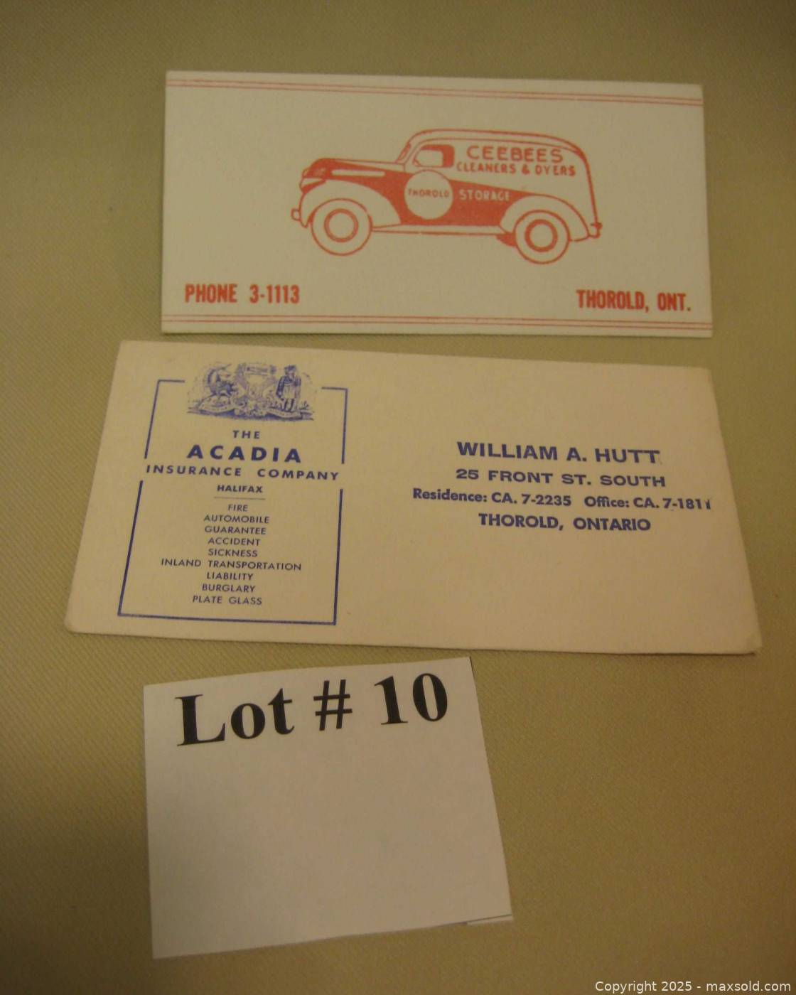 Vintage Thorold advertising ink blotters | Maxsold