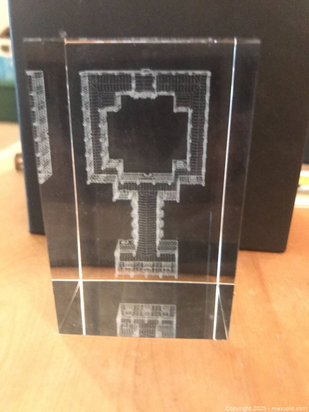 Karina Kreations crystal laser art paperweight | Maxsold