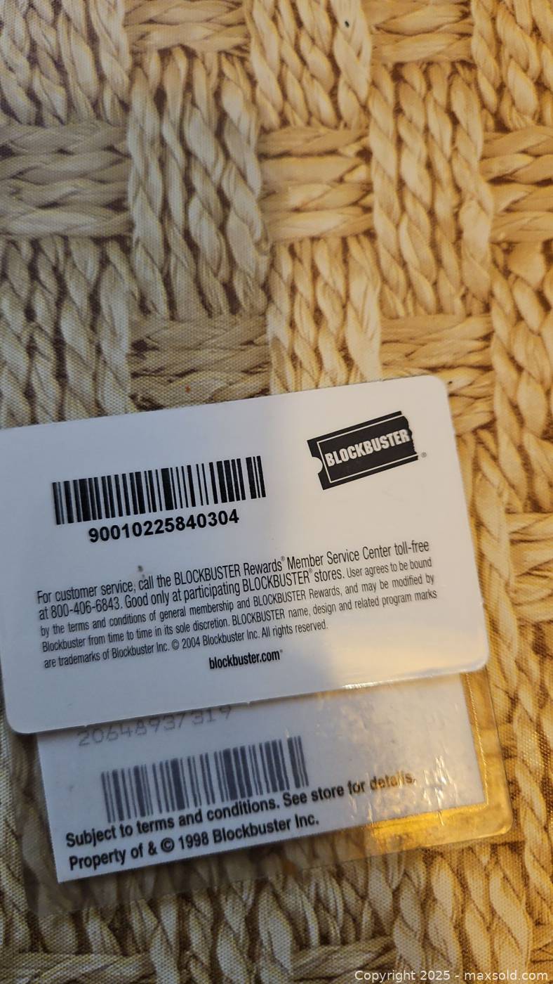 Blockbuster Rewards & Membership Cards | Maxsold