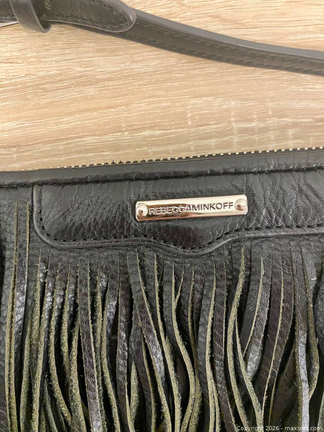 Rebecca Minkoff Finn leather fringe crossbody bag | Maxsold