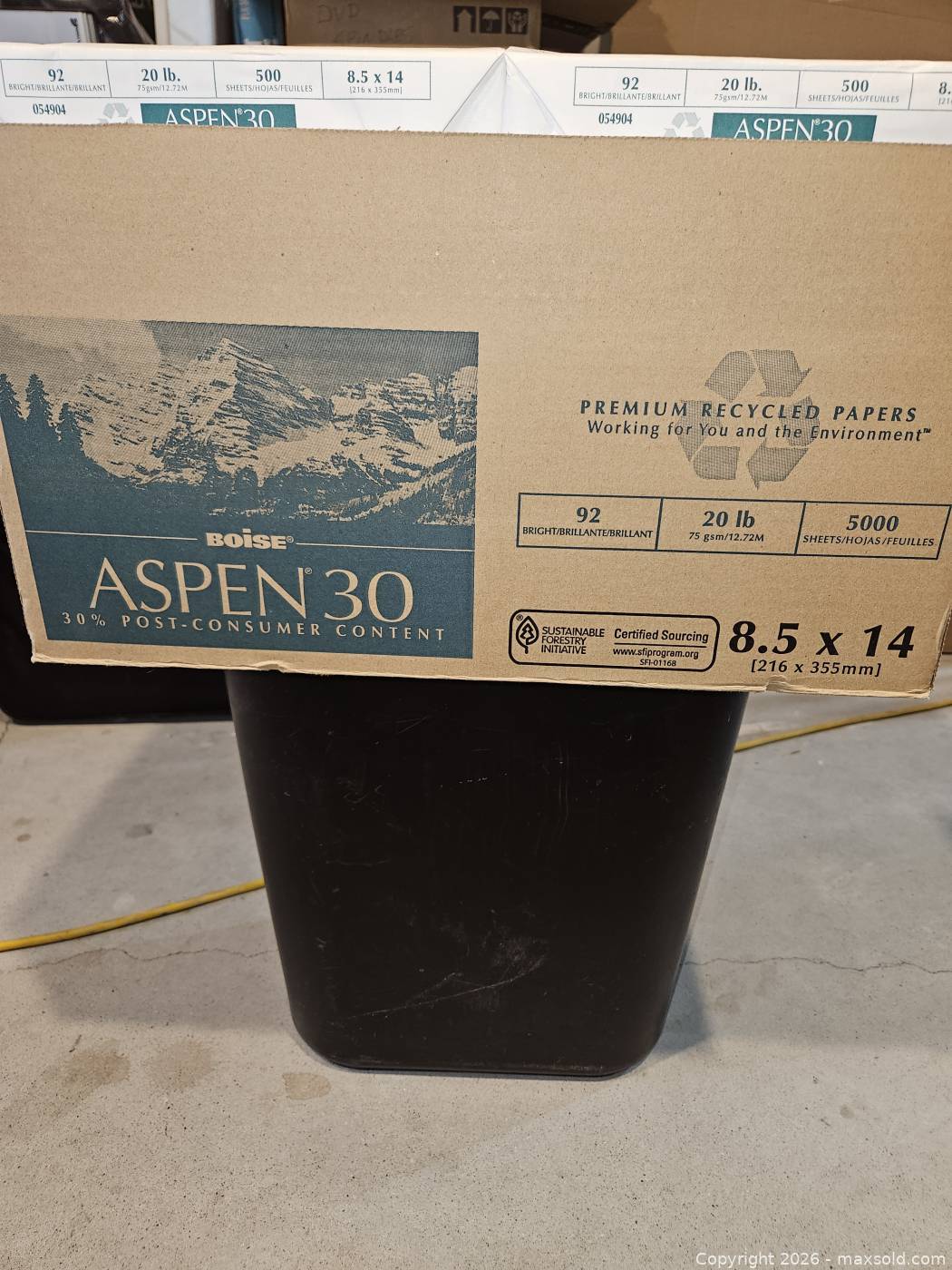 Boise Aspen 30 legal copy paper, box of 10 reams | Maxsold
