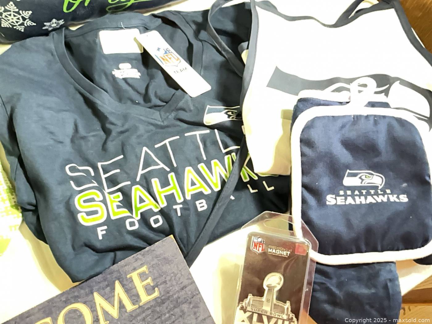 Seattle Seahawks apparel & decor lot | Maxsold