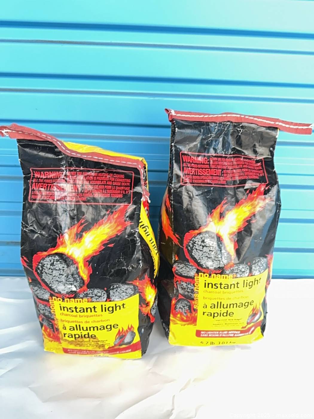 Instant light charcoal briquettes bags | Maxsold