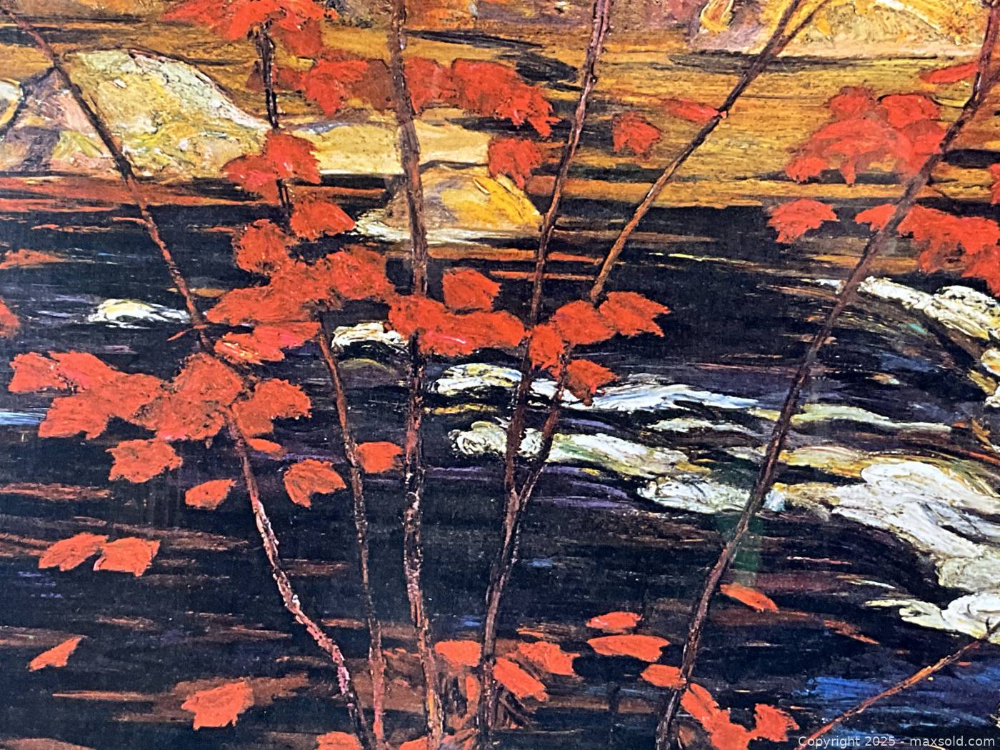Framed limited edition print “Red Maple” A.J. Casson #187/1730 | Maxsold