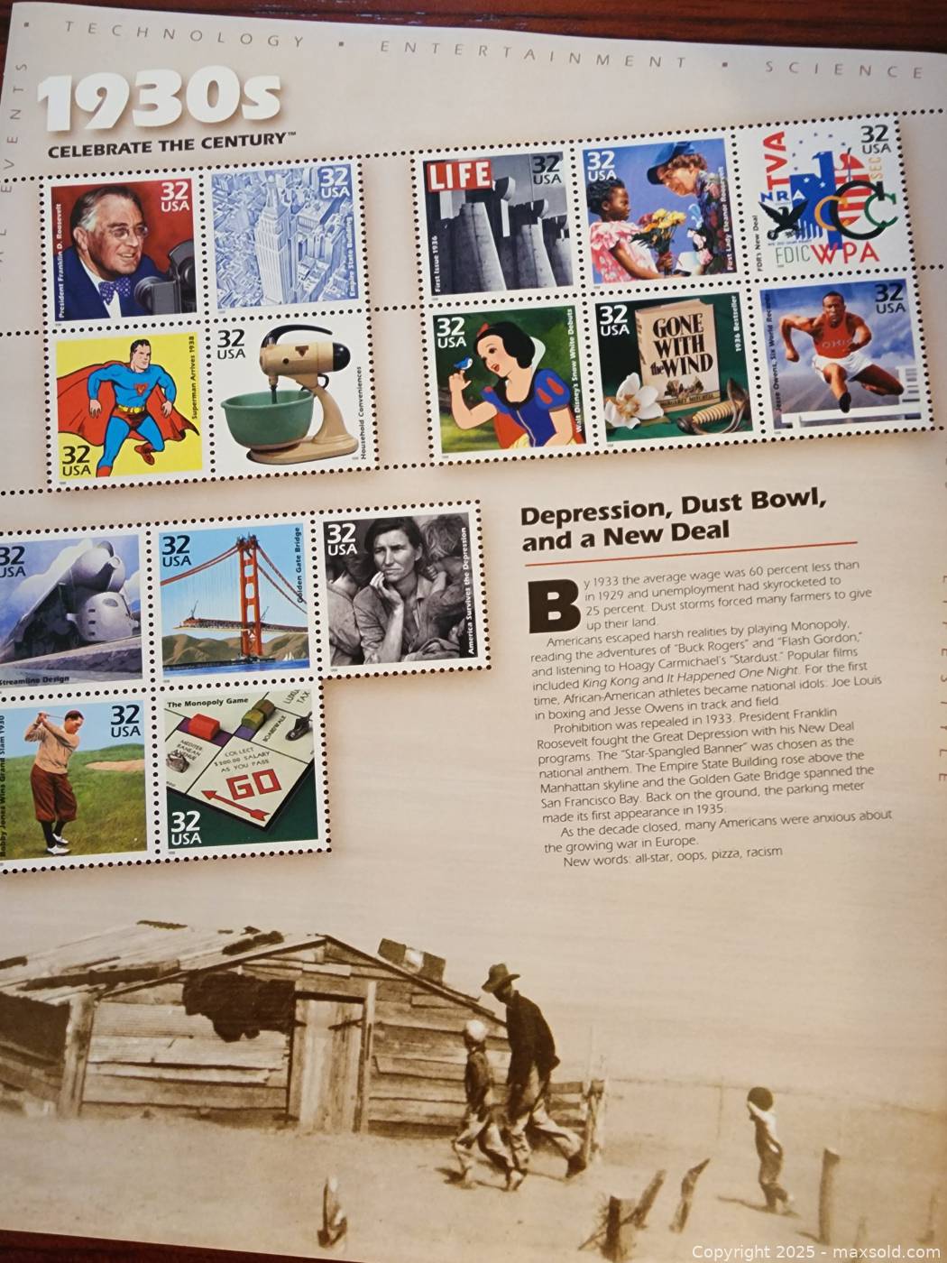 USPS Celebrate the Century stamp sheets | Maxsold