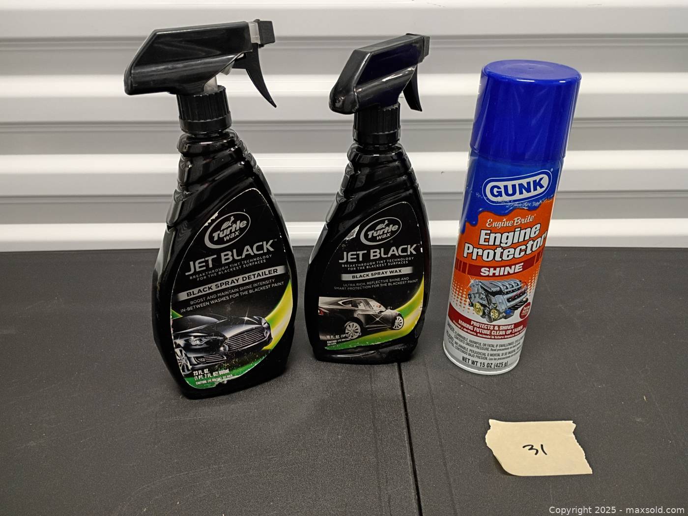 2 Turtle Wax Jet Black Spray Detailers and Gunk Engine Protector Shine ...